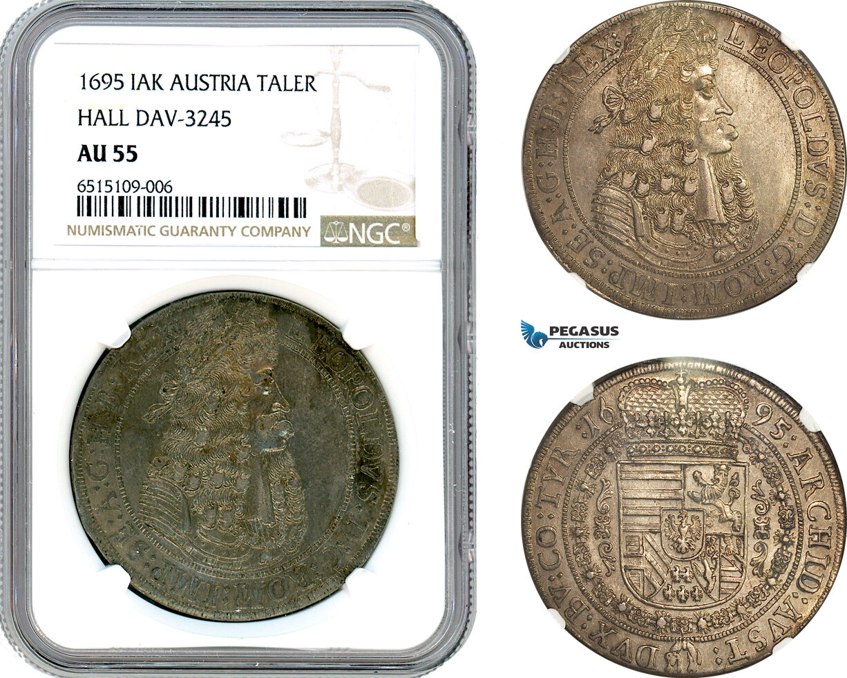 Austria Taler 1695 NGC AU55, Slab Error! | MA-Shops