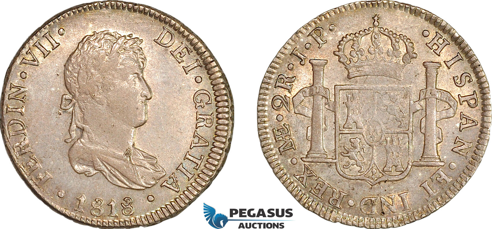 Peru 2 Reales 1818 EF | MA-Shops
