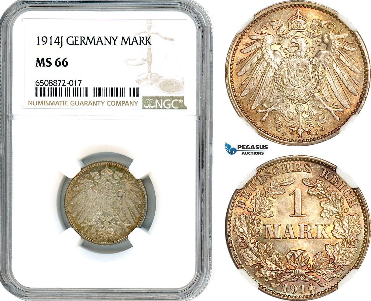 Germany 1 Mark 1914 NGC MS66 | MA-Shops