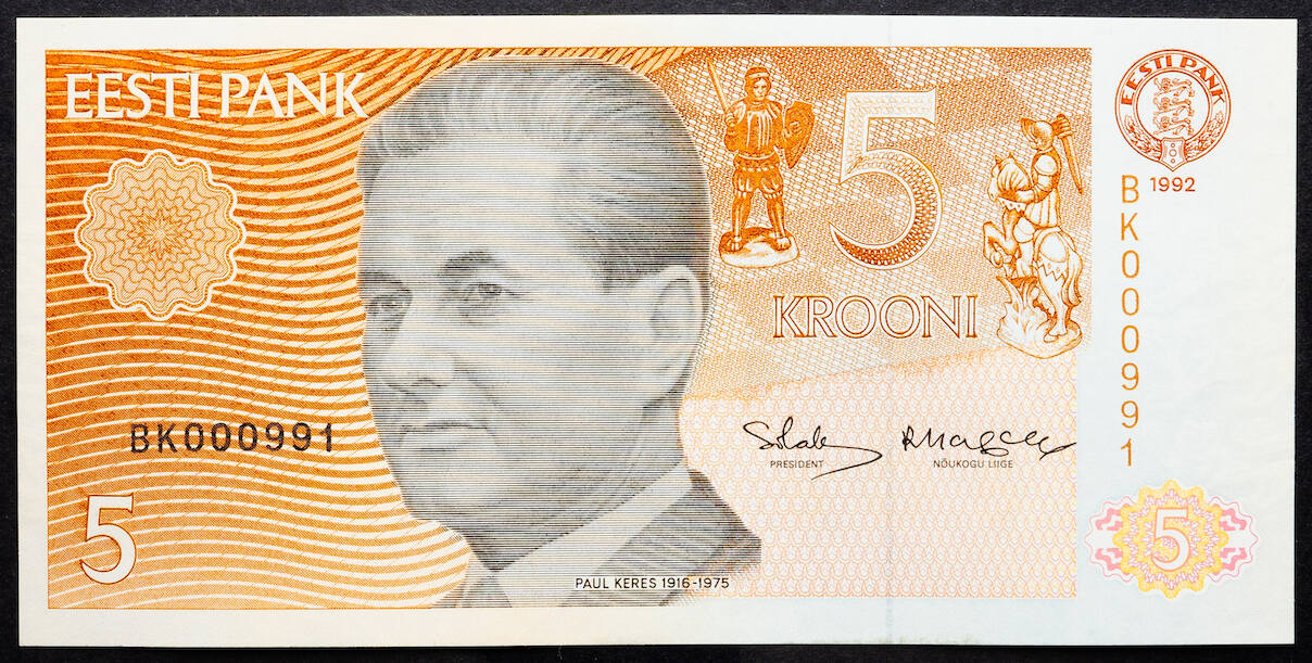 Estonia 5 Krooni 1992 unz | MA-Shops