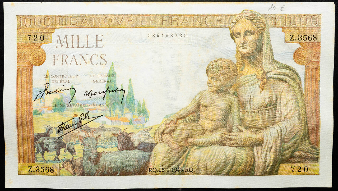 France 1000 Francs 1943 VF | MA-Shops