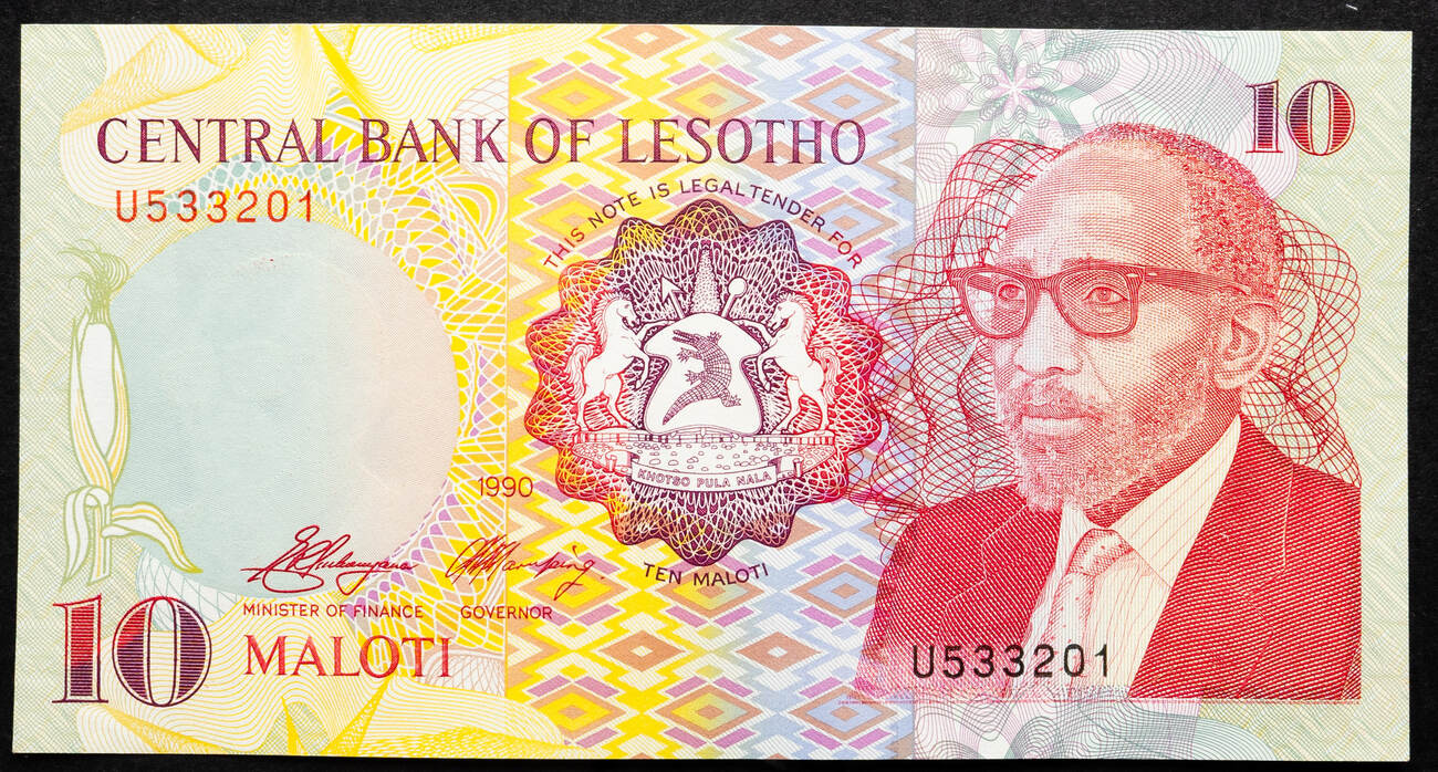 Lesotho 10 Maloti 1990 aUNC | MA-Shops