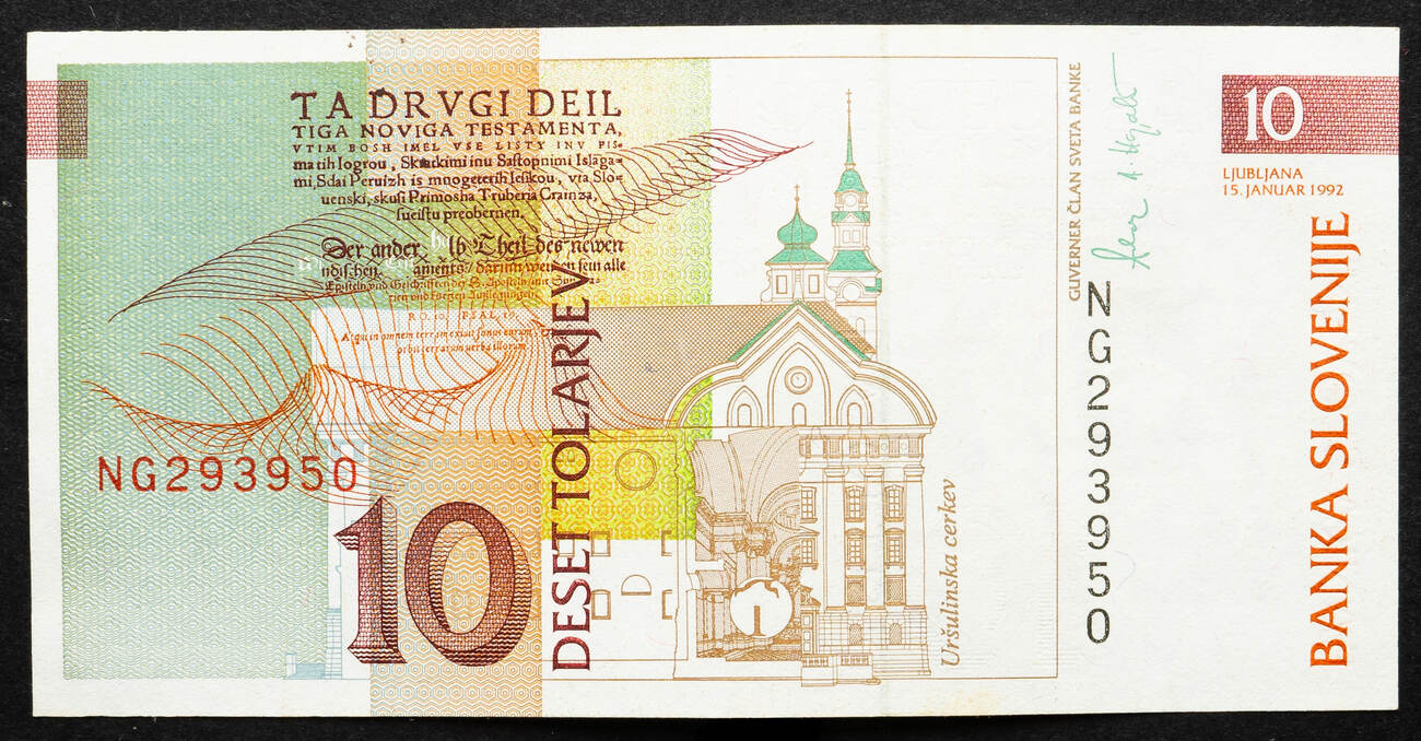Slovenia 10 Tolarjev 1992 F | MA-Shops