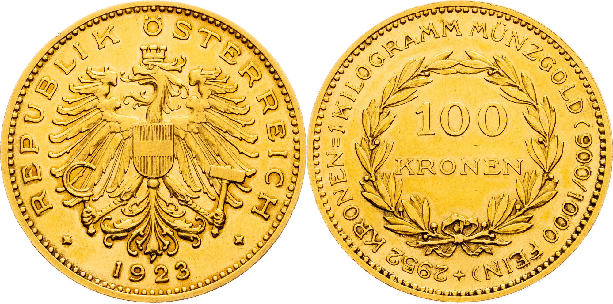 Austria 100 Krone Only 617pcs!! EF/EF | MA-Shops