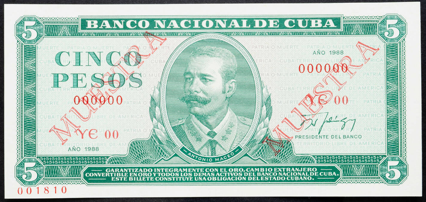Cuba 5 Pesos 1988 unz | MA-Shops