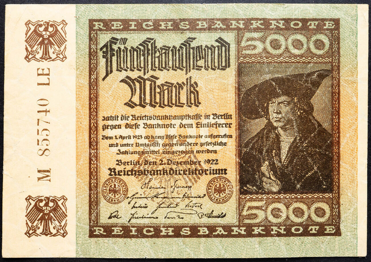 Germany 5000 Mark 1922 vz- | MA-Shops
