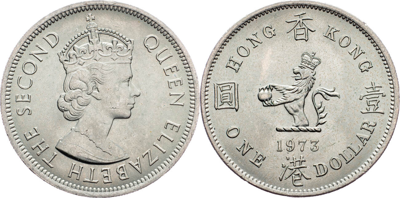 Hong Kong (China) 1 Dollar 1973 Llantrisant Elizabeth II. unz | MA-Shops