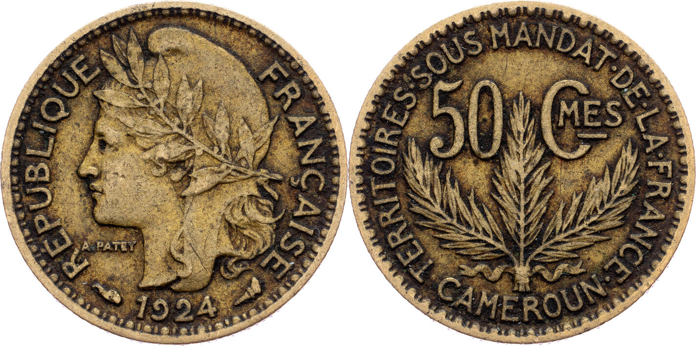 French Cameroon 50 Centimes 1924 Paris VF | MA-Shops