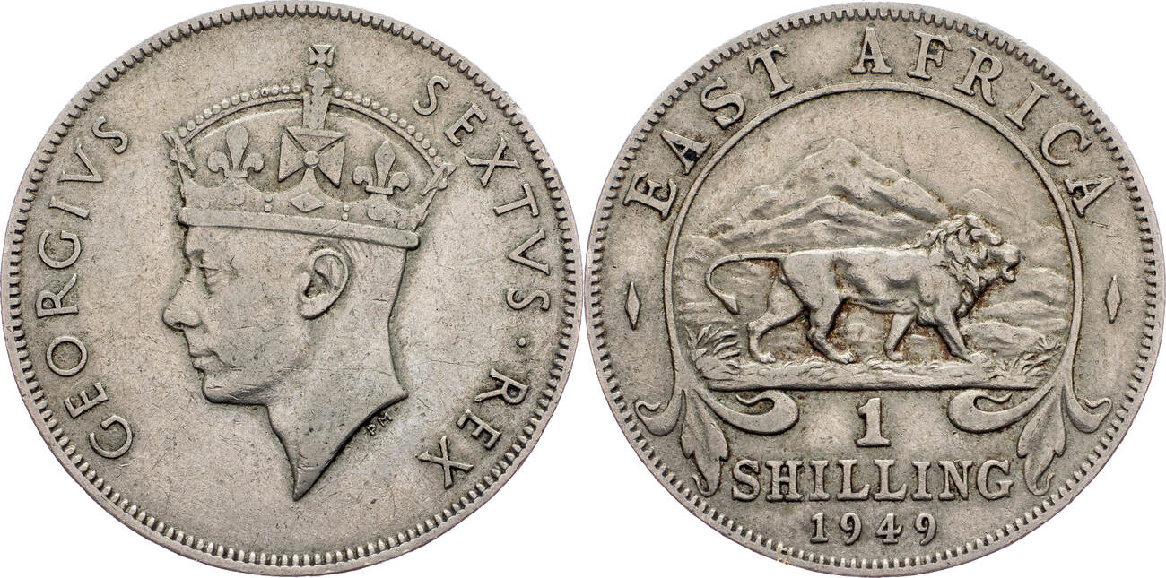 East Africa 1 Shilling 1949 London VF | MA-Shops
