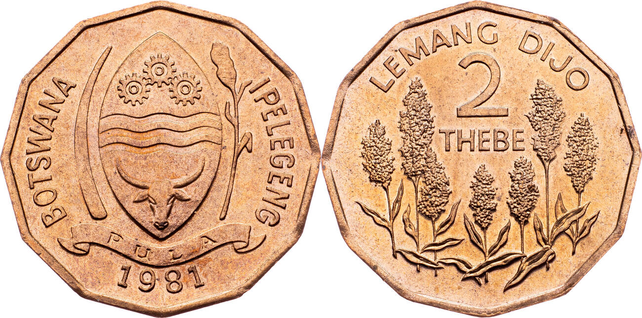 Botswana 2 Thebe 1981 unz | MA-Shops