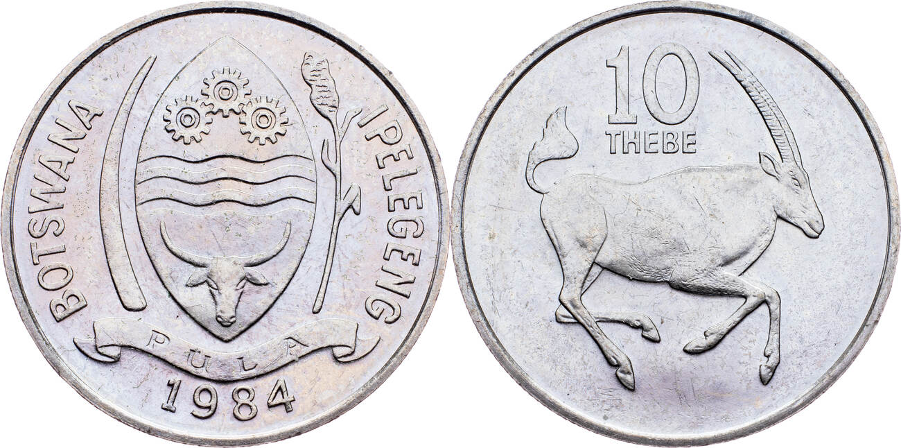 Botswana 10 Thebe 1984 unz | MA-Shops