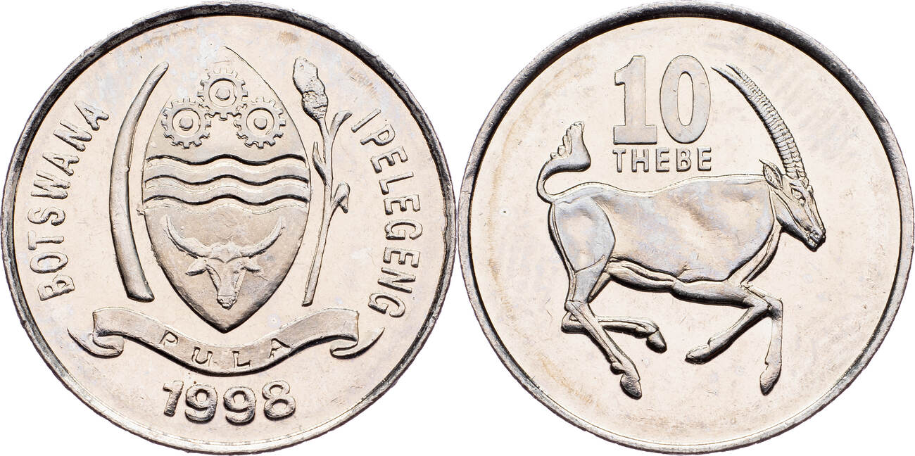 Botswana 10 Thebe 1998 unz | MA-Shops