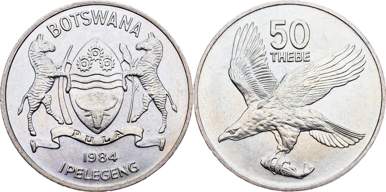 Botswana 50 Thebe 1984 unz | MA-Shops