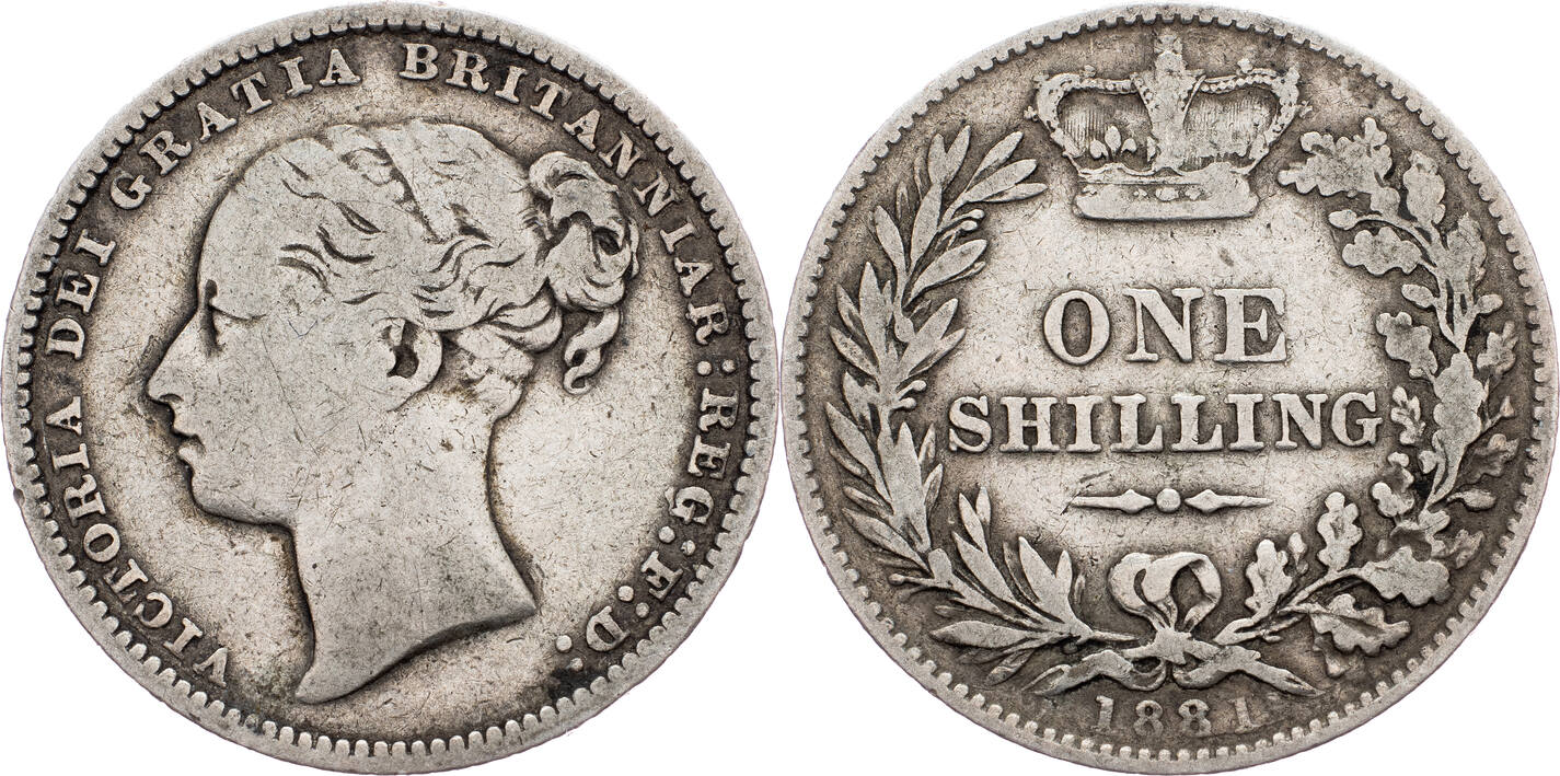 Great Britain 1 Shilling 1881 Victoria ss- | MA-Shops