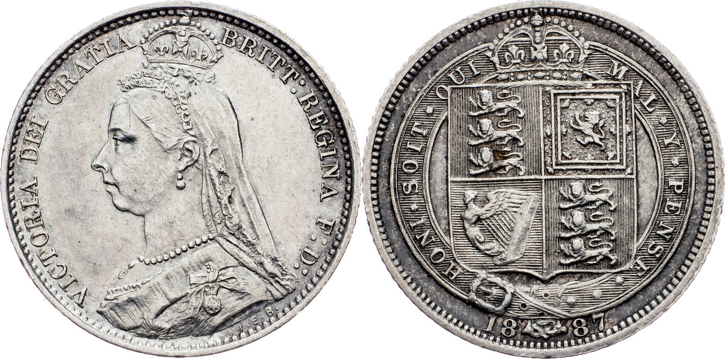 Great Britain 6 Pence 1887 London Victoria EF | MA-Shops