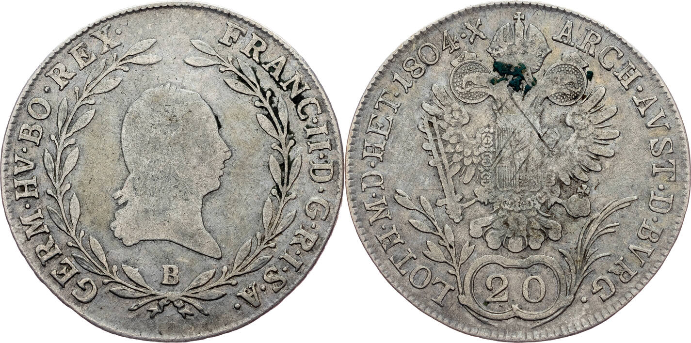 Habsburg 20 Kreuzer 1804 B Franz I. (II.) F | MA-Shops