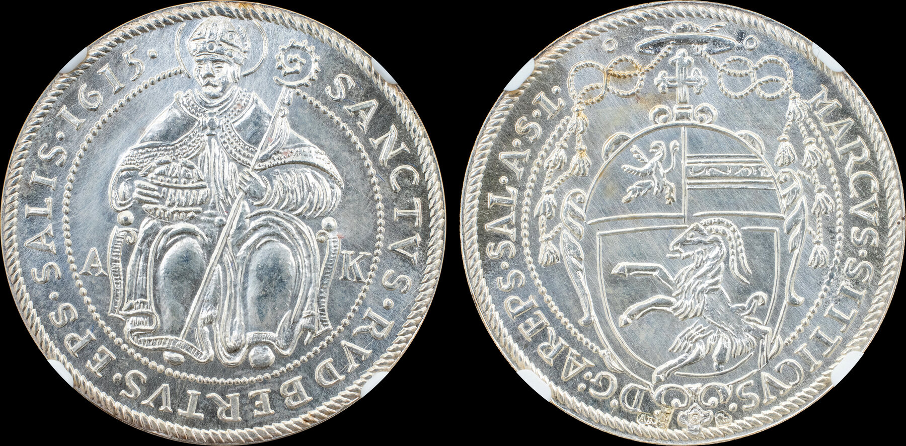 Houses and Religion related to Habsburg 1/2 Thaler 1615/1928 Anton ...