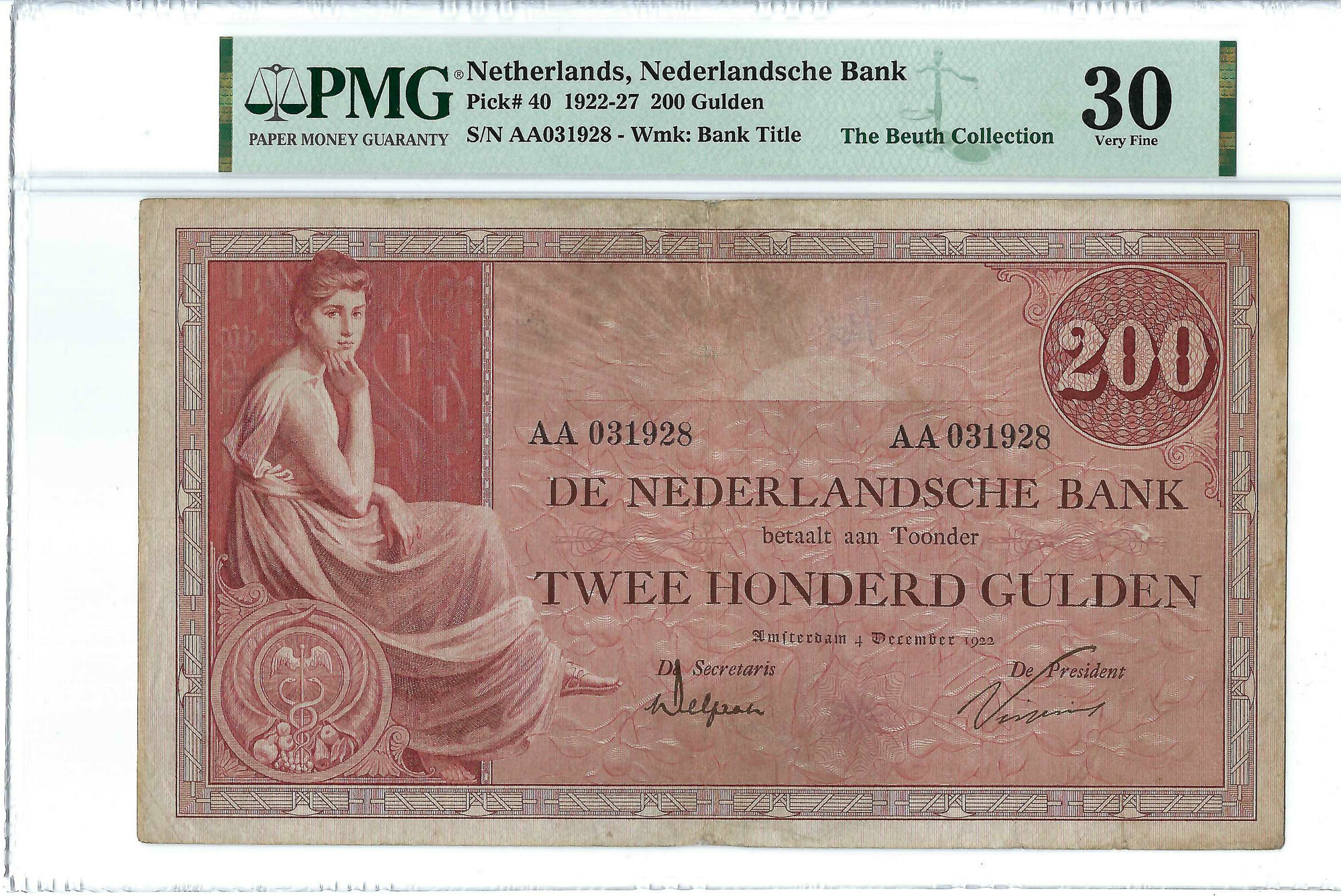200 gulden 1921 Grietje Seel 133-1b kwaliteit ss | MA-Shops