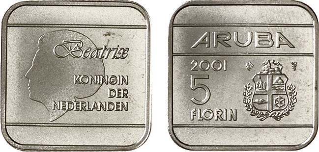 5 Florin 2000 vierkant 1995-2005 jaar st / st | MA-Shops