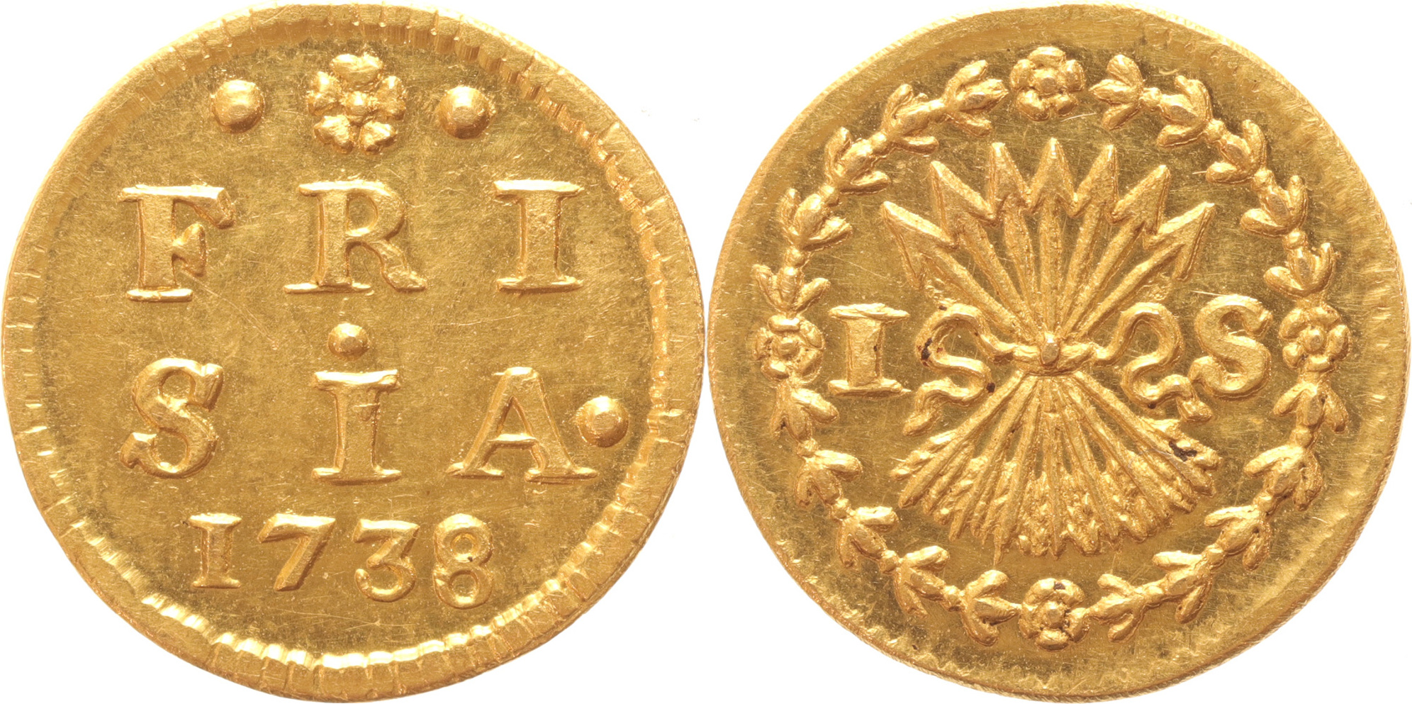 bezemstuiver 1738 Friesland in goud fdc- | MA-Shops