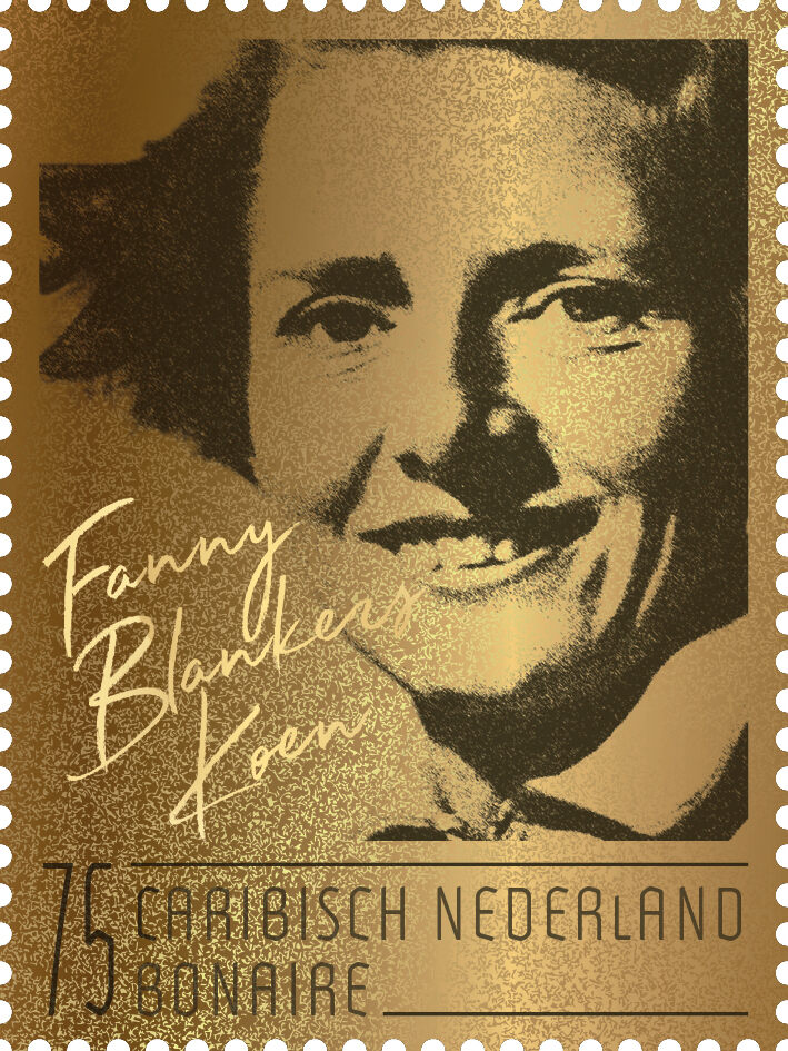 Bonaire Gouden postzegel Fanny Blankers Koen 2023 | MA-Shops