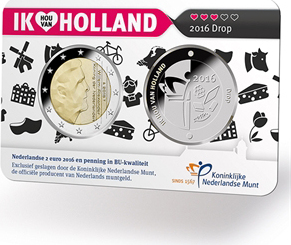 2 Euro 2016 Holland Coin Card Coincard zilver | MA-Shops