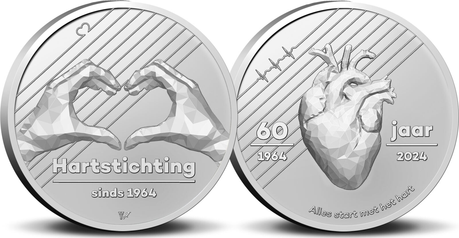 penning 2024 60 jaar Hartstichting in coincard | MA-Shops