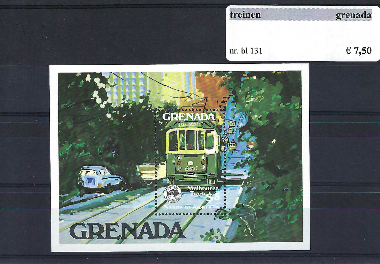 Themazegels Treinen Grenada nr. bl. 131 | MA-Shops