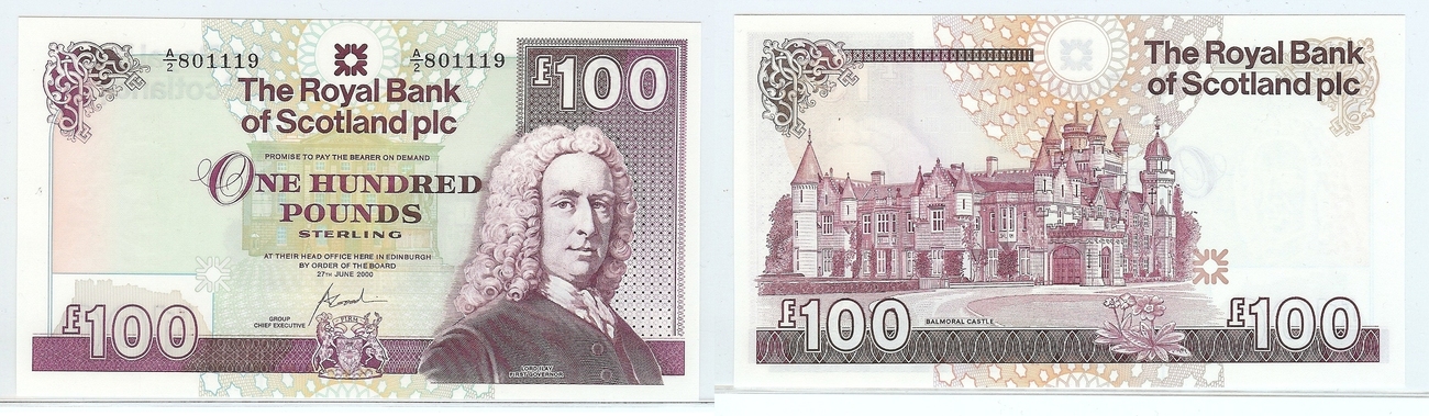 Scotland £100 2000 kfr | MA-Shops