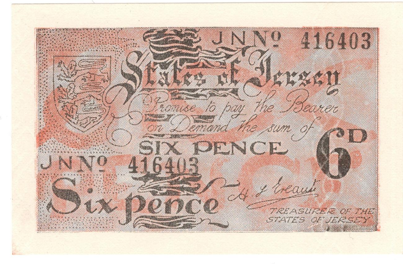 Jersey 6 pence nd fkfr | MA-Shops