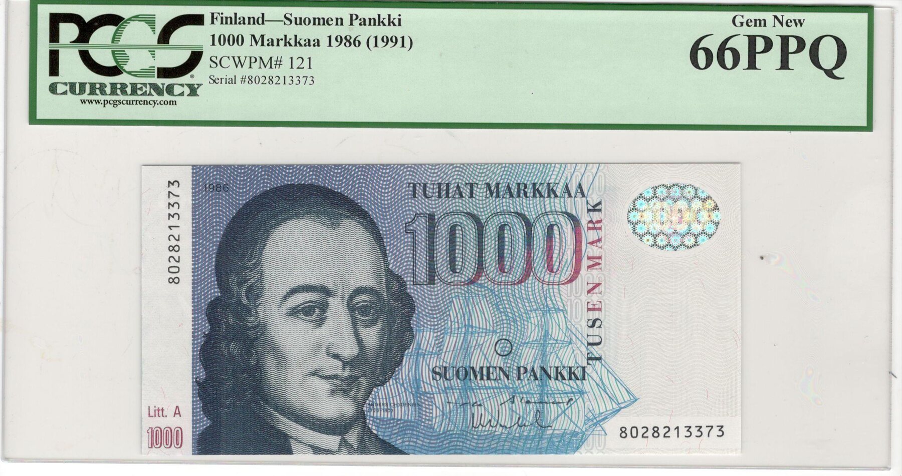 Finland 1000 Markka 1986 (1991) Serial may differ 66 PPQ | MA-Shops