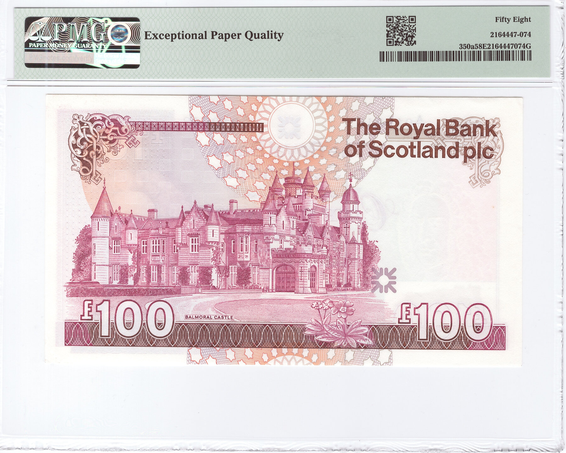 Scotland £100 1987-90 PMg 58 | MA-Shops