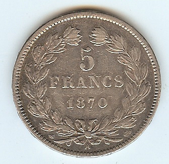France 5 Francs 1870A ss+ | MA-Shops
