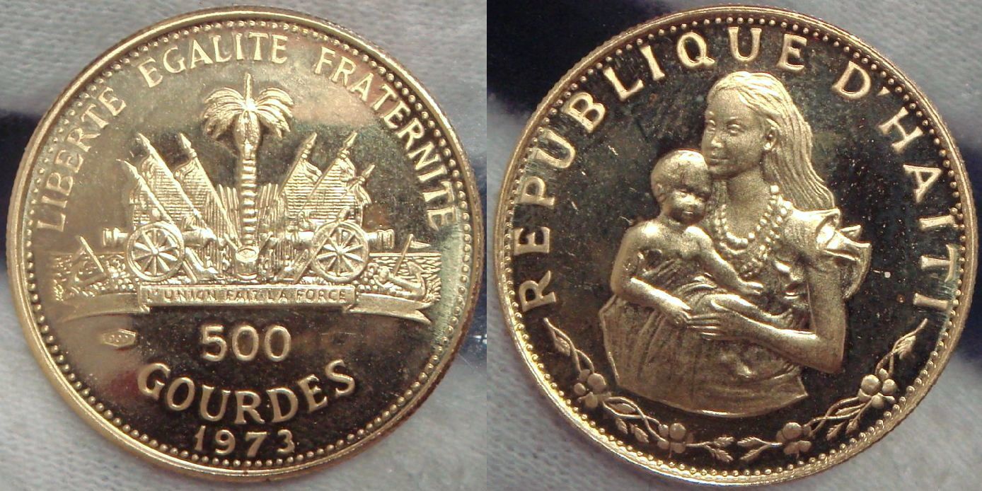 Haiti 500 Gourdes 1973 #1 Polierte Platte. | MA-Shops