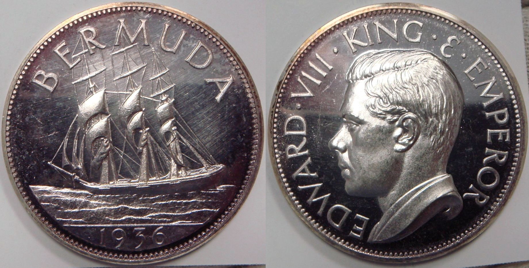 Bermuda Fantasy Crown 1936 Kleiner Kratzer.#p23 Polierte Platte. | MA-Shops