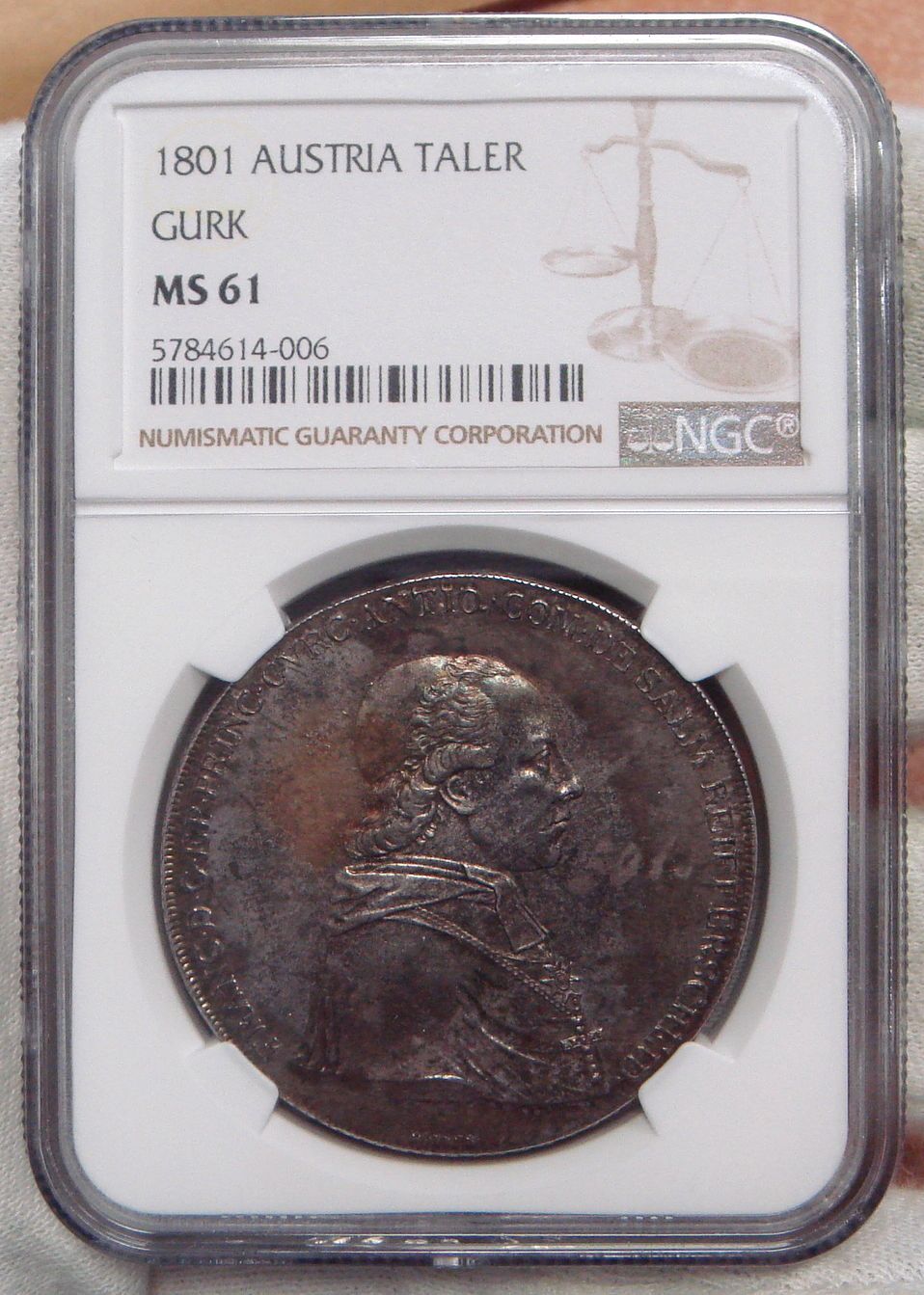 Gurk TALER 1801 Schöne Patina. NGC MS 61 | MA-Shops