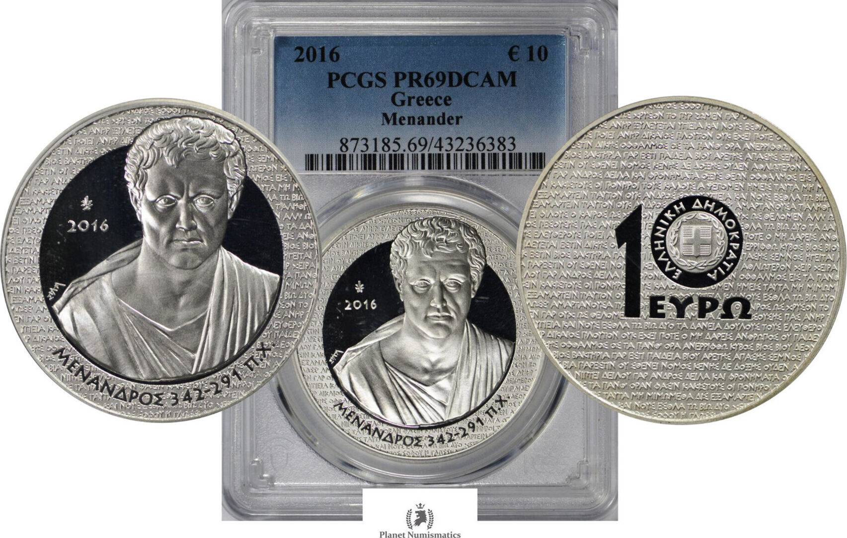 Greece SILVER-10-EURO 2016 4924-1 PCGS-PR69-DCAM | MA-Shops