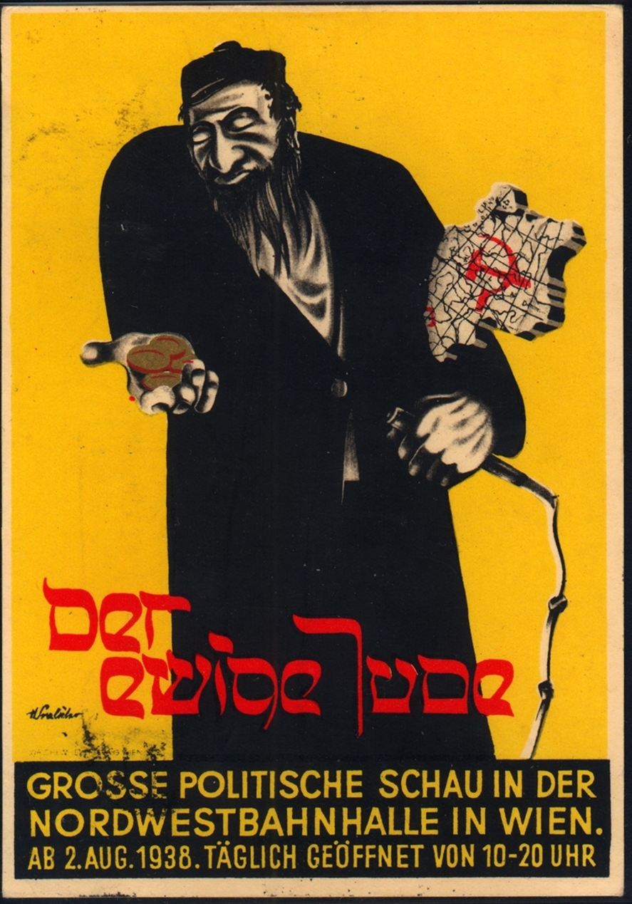 Deutsches Reich Propaganda Judaika 1938 WIEN Ausstellung/Politische ...