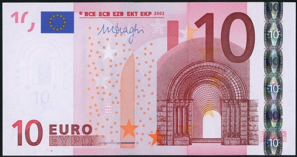 Deutschland 10 Euro 2012/19 1. Serie 'Moderne Architektur' Us. Draghi KBst X823 I UNC | MA-Shops
