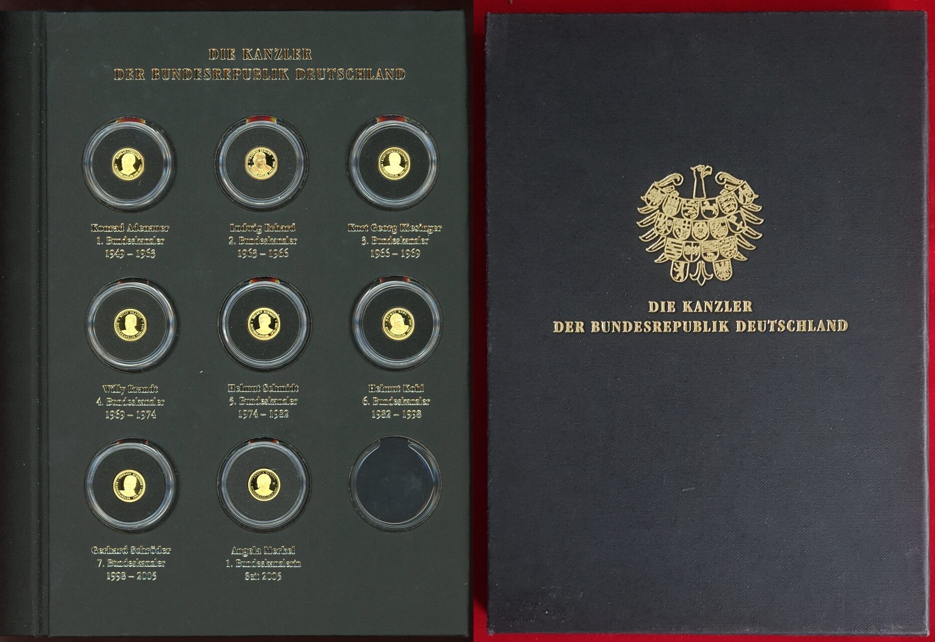 o.J. (2011) 'Die Kanzler der BRD' in Gold, MDM-Kollektion von 8 Gold ...