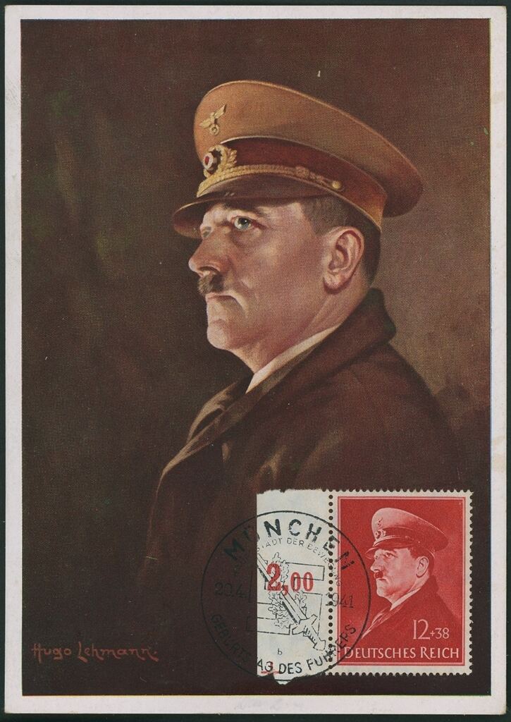 Deutsches Reich Propaganda 1941 'Hitler mit Mütze' auf lupenreiner ...