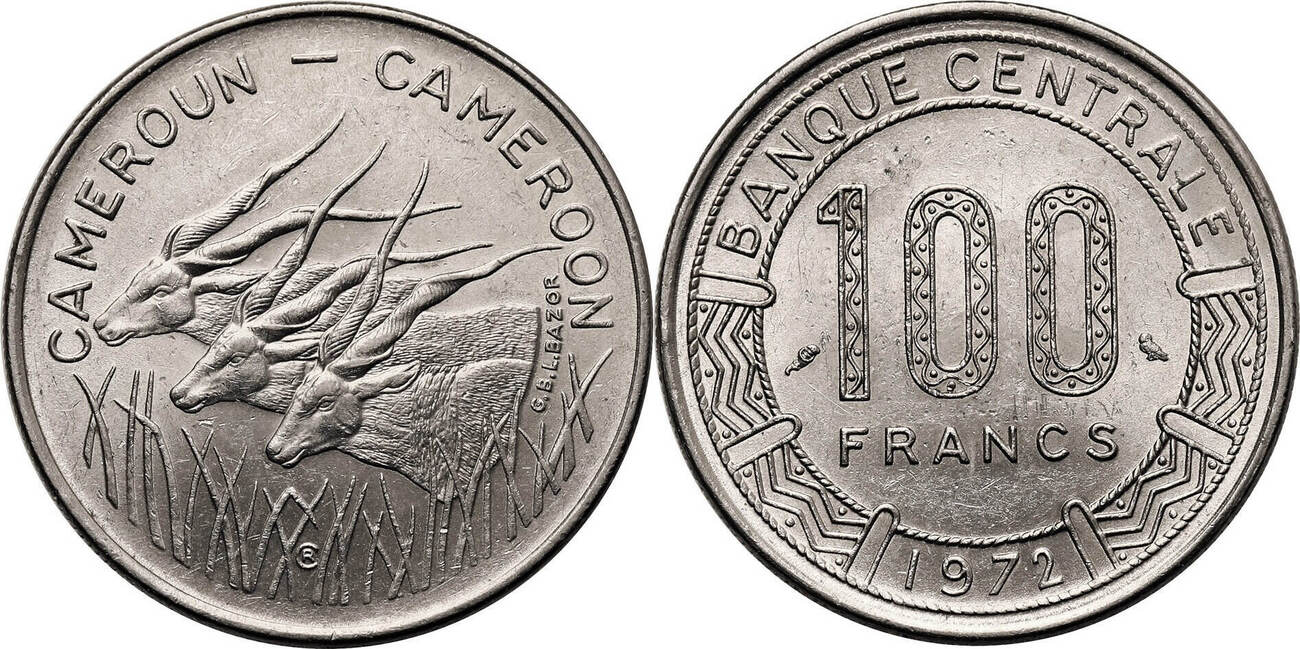 Cameroon 100 Francs 1971 fast St | MA-Shops