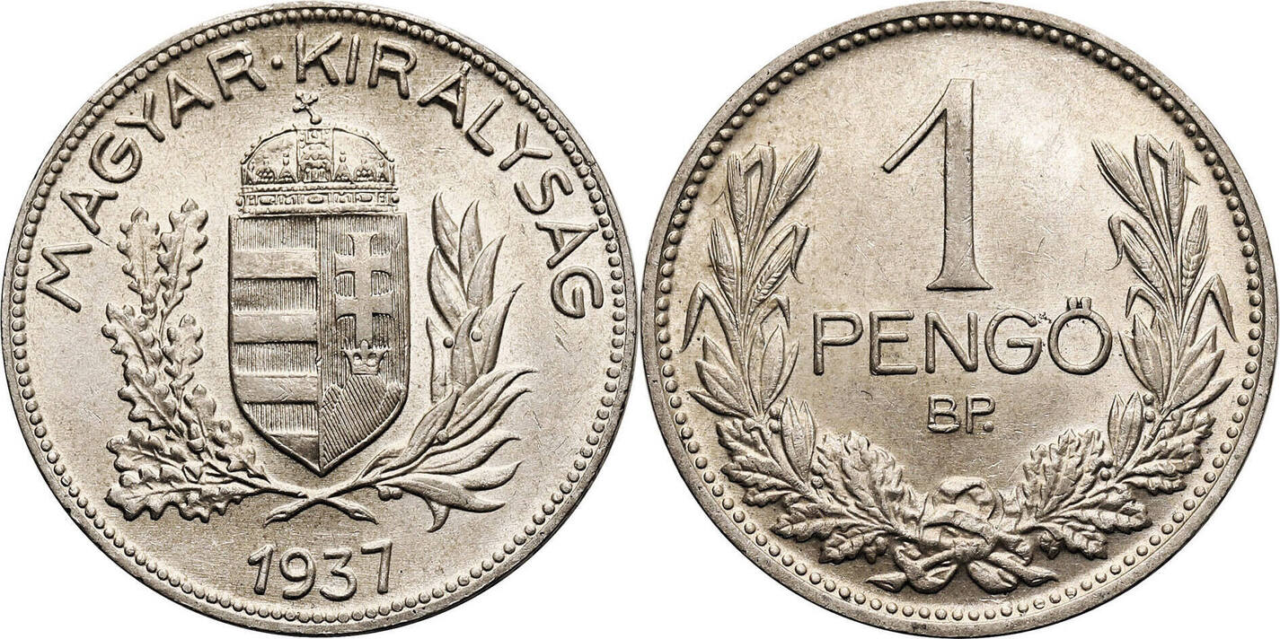 Hungary 1 Pengo (Pengő) 1937 BP fast St | MA-Shops