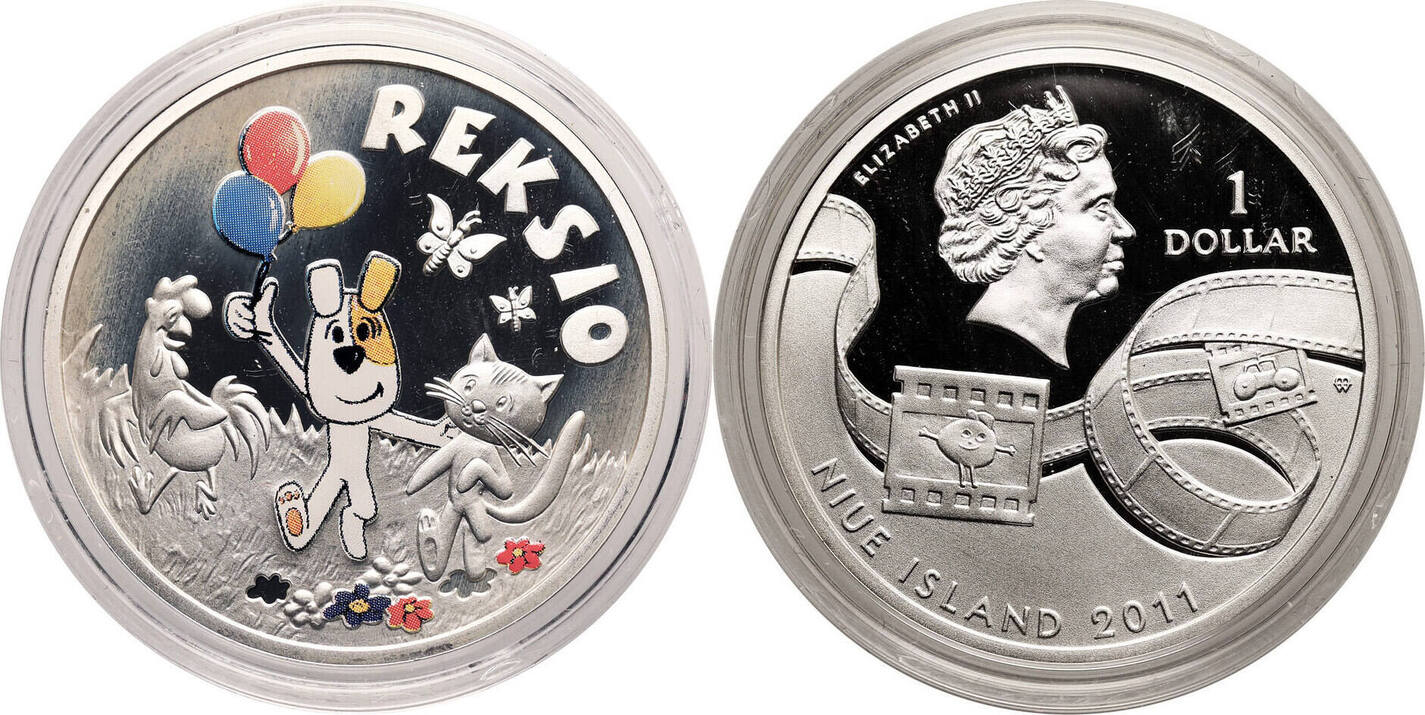 Niue 1 Dollar 2011 Reksio, Series: Cartoon Characters PP | MA-Shops