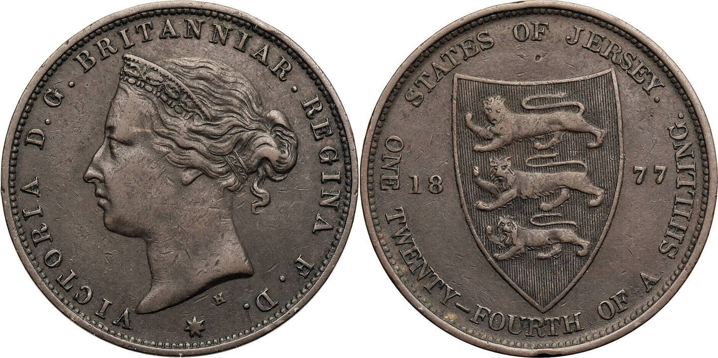 Jersey, Victoria 1/24 Shilling 1877 H ss | MA-Shops