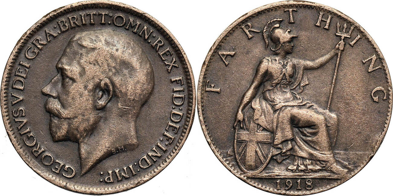 Great Britain, George V Farthing 1918 ss | MA-Shops