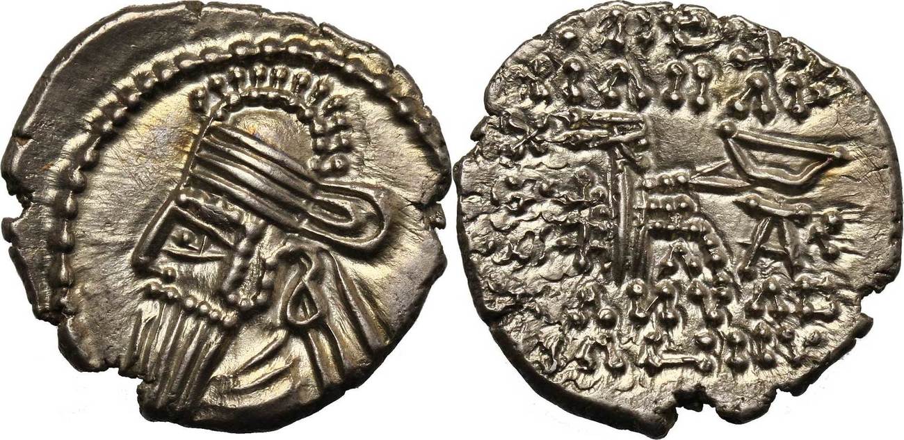 The Parthian Kingdom AR Drachm AD 147-191 Vologases IV fast St | MA-Shops
