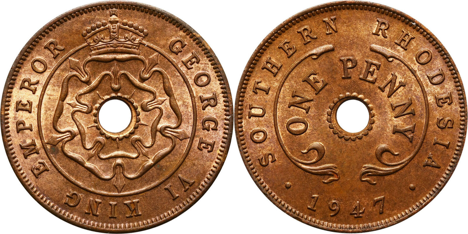 Southern Rhodesia Penny 1947 George VI St | MA-Shops