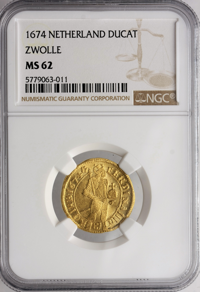 Netherlands - Zwolle Ducat (Dukaat) 1674 with name Fardina III NGC MS ...