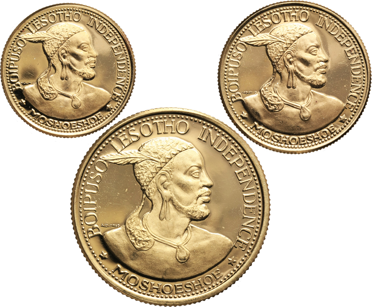 Lesotho 1 Loti, 2 i 4 Maloti 1966 Moshoeshoe II PP | MA-Shops